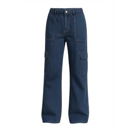 Bequeme Jeans DEF "DEF DEF Baggy Cargohosen", Damen, Gr. M, US-Gr&ouml;&szlig;en, dunkelblau, 100% Baumwolle, unifarben, Jeans