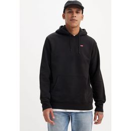 Levi's Kapuzensweatshirt LEVI'S "NEW ORIGINAL HOODIE", Herren, Gr. L, schwarz, Sweatware, Obermaterial: 100% Baumwolle, normal h&uuml;ftbedeckend, Rundhals, eingesetzt Rippb&uuml;ndchen, Sweatshirts Kapuzensweatshirt, mit kleinem Batwing-Logo