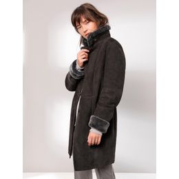Mainpol Damen Lammfelljacke aus Lammnappaleder, braun, Gr&ouml;&szlig;e 38