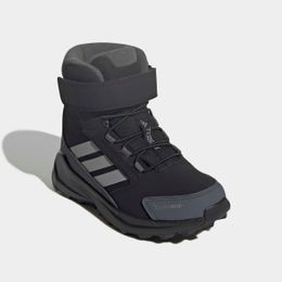 Wanderschuh adidas terrex "TRAILMAKER 2 HIGH CLIMAWARM+ KINDER", Jungen, Gr. 38, silber (core schwarz, matte silber, grau six), Synthetik, Textil, Schuhe Wanderschuh, f&uuml;r Kinder & Jugendliche