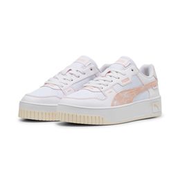 Sneaker Puma "CARINA STREET LUX CRAFTED FLOWERS", Damen, Gr. 37, rosa (Puma wei&szlig;, rose quartz), Synthetik, Schuhe Sneaker
