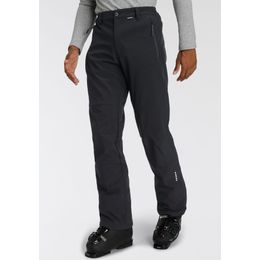 Skihose Icepeak "FRANKFURT", Herren, Gr. 52L, N-Gr, schwarz, Softshell, Obermaterial: 94% Polyester, 6% Elasthan. Innenseite: 100% Polyester, Hosen Skihose, mit Rei&szlig;verschlusstaschen, atmungsaktiv