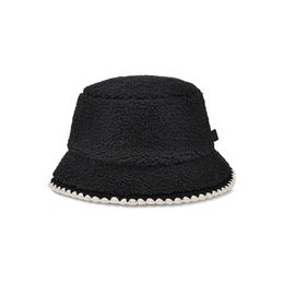 UGG Australia Fischerhut UGG "UGGfluff Scalloped Hat", Damen, Gr. S/M, schwarz, Kunstfaser, unifarben, H&uuml;te Fischerhut, Damen Hut aus UGGfluff mit Muschelrand