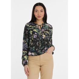 Ragwear Damen Langarmshirt "ONELIA PRINT"schwarz, Gr. XXL, bedruckt, gemustert, Jersey, Obermaterial: 50% Baumwolle, 50% Modal, Shirts