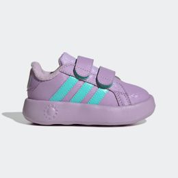 Sneaker adidas Sportswear "ADIDAS DISNEY FROZEN GRAND COURT KINDER", M&auml;dchen, Gr. 25, powder plum, flash aqua, powder plum, Synthetik, Schuhe Sneaker, f&uuml;r Kinder