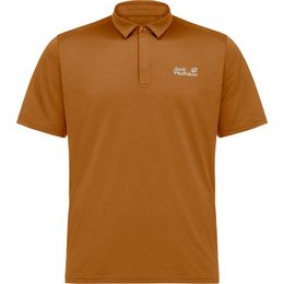 Jack Wolfskin Delgami Herren Poloshirt orange M - Herrenshirts, -hemden & -pullover
