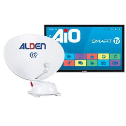 Alden AS2@ 80 SKEW / GPS Satellitenanlage Ultrawhite inkl. A.I.O. SMART TV 19 Zoll - Camping-Sat-Anlagen