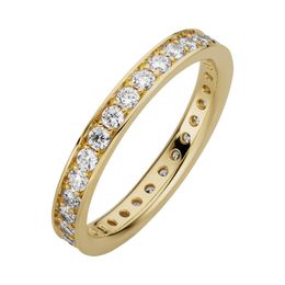 Fingerring OROLINO "333/- Gelbgold glanz synth. Zirkonia" Gr. 52, gelb, Fingerringe, Damen, 052 (16,6), Gold, Fingerring