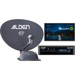 Alden AS2@ 80 Satellitenanlage mit S.S.C. HD-Steuermodul und Smartwide LED-TV inkl. LTE-Dachdurchf&uuml;hrung Platinium 19 Zoll - Camping-Sat-Anlagen
