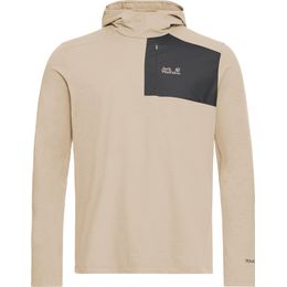 Jack Wolfskin Sucol Herren Kapuzenpullover beige M - Herrenshirts, -hemden & -pullover