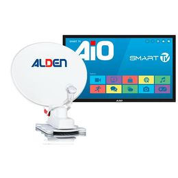 Alden Onelight@ 65 Satellitenanlage Ultrawhite inkl. A.I.O. EVO SMART-TV 24 Zoll - Camping-Sat-Anlagen