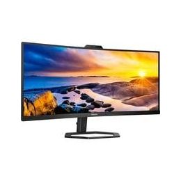 Philips 34E1C5600HE/00, LED-Monitor 86.36 cm (34 Zoll), schwarz, DisplayPort, HDMI, Adaptive-Sync, USB-C, Curved, Webcam, 100Hz Panel
