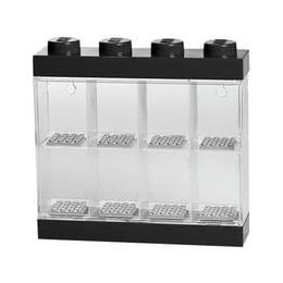LEGO Minifiguren Display Case 8 schwarz, Aufbewahrungsbox schwarz/transparent