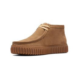 Schn&uuml;rschuh Clarks "Clarks Halbschuhe Veloursleder", Herren, Gr. 43, braun, Veloursleder, Schuhe Schn&uuml;rschuh