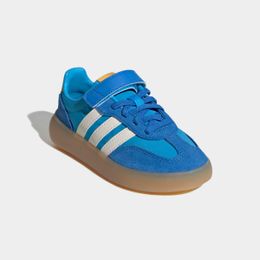Sneaker adidas Sportswear "BARREDA DECODE KIDS", M&auml;dchen, Gr. 33, lucid aquamarine, sanftes wei&szlig;, collegiate gold, Leder, Textil, Schuhe Sneaker, mit Klettverschluss, f&uuml;r Kinder & Jugendliche