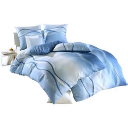 Bierbaum unisex Bettw&auml;sche blau, Gr&ouml;&szlig;e 80x80/155x200 cm
