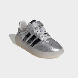 Sneaker adidas Sportswear "BARREDA DECODE F&Uuml;R KINDER", M&auml;dchen, Gr. 33, silber metallic, core schwarz, chalk wei&szlig;, Synthetik, Textil, Schuhe Sneaker, mit Klettverschluss, f&uuml;r Kinder & Jugendliche