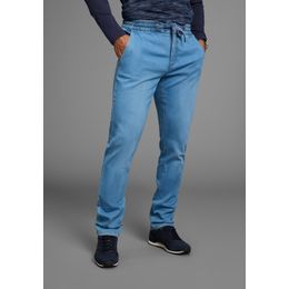 Schlupfjeans Arizona, Herren, Gr. 5XL, N-Gr, bleached, Denim/Jeans, Obermaterial: 81% Baumwolle, 17% Polyester, 2% Elasthan, Basic, comfort fit lang, Jeans Schlupfjeans, Schlupfbund