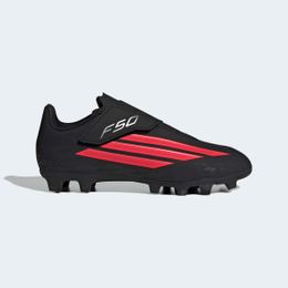 Fu&szlig;ballschuh adidas Performance "F50 CLUB VELCRO FIRM GROUND / MULTI GROUND KIDS", M&auml;dchen, Gr. 38, core schwarz, lucid rot, core schwarz, Synthetik, Textil, Schuhe Fu&szlig;ballschuh, f&uuml;r viele verschiedene B&ouml;den geeignet, f&uuml;r Kinder & Jugendliche