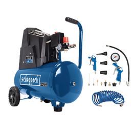 Scheppach HC30o Kompressor 24 Liter &ouml;lfrei mit Zubeh&ouml;r