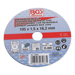 BGS-technic BGS Trennscheibe f&uuml;r BGS Tiefenschneider &Oslash; 105 x 1,5 x 16,2 mm ; BGS technic (3266)