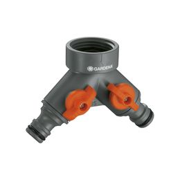 Gardena 2-Wege-Ventil, f&uuml;r Wasserh&auml;hne mit 26,5 mm (G3/4)-Gewinde (00938-20)