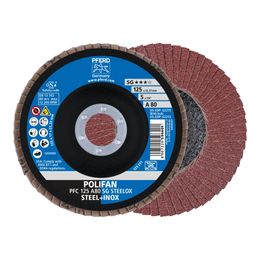 Pferd TOOLS POLIFAN F&auml;cherscheibe PFC 125x22,23 mm konisch A80 SG STEELOX Stahl/Edelstahl (67708125)