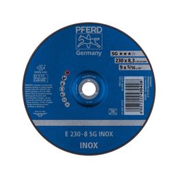 Pferd TOOLS Schruppscheibe E 230x8,3x22,23 mm Leistungslinie SG INOX f&uuml;r Edelstahl (62223832)