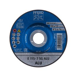 Pferd TOOLS Schruppscheibe E 115x7,2x22,23 mm Leistungslinie SG ALU f&uuml;r Alu (62211622)
