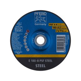 Pferd TOOLS Schruppscheibe E 180x8,3x22,23 mm Universallinie PSF STEEL f&uuml;r Stahl (62017834)