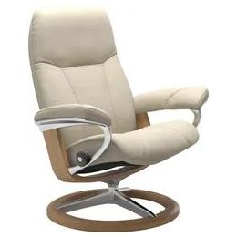 Relaxsessel stressless "Consul", beige (cream batick), B:91cm H:102cm T:79cm, Leder BATICK: BATICK ist ein leicht korrigiertes, durchgef&auml;rbtes und genarbtes M&ouml;belleder, bei dem die meisten Unebenheiten und Spuren in der Regel entfernt wurden.;Leder PALOMA: PALOMA ist ein durchgef&auml;rbtes Semianilin-M&ouml;belleder mit nat&uuml;rlicher Narbung.;ROHLEDER Stoff Q2 FARON: Ein fester zuverl&auml;ssiger Boucl&eacute; mit einem