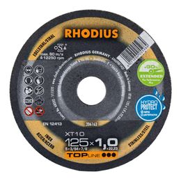 Rhodius TOPline XT10 Extrad&uuml;nne Trennscheibe 125 x 1,0 x 22,23 mm (206163)