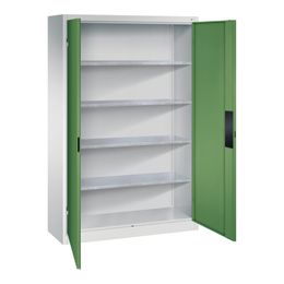 C+P Schwerlastschrank Acurado, 1950x1200x400mm, 7035/6011 ; C + P M&ouml;belsysteme (8930-052|S10277)