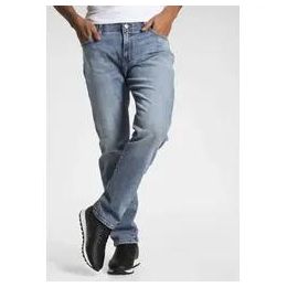 Slim-fit-Jeans Lee "Extrem Motion Slim", Herren, Gr. 42, L&auml;nge 32, blau (lenny), Denim/Jeans, Obermaterial: 77% Baumwolle, 21% Polyester, 2% Elasthan, schmal lang, Jeans Slim-fit-Jeans, Extreme Motion Stretchware