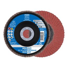 Pferd TOOLS POLIFAN F&auml;cherscheibe PFC 125x22,23 mm konisch A-COOL 60 SG INOX+ALU Edelstahl/Alu (67756125)