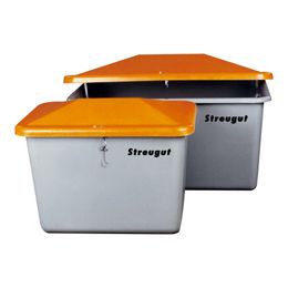 CEMO Streugutbox 1100 Liter ohne Entnahme grau/orange (7435)