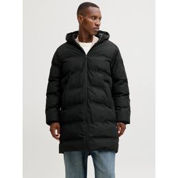 Jack & Jones Steppjacke JACK & JONES "JJESOHO LONG PUFFER LN", Herren, Gr. M, schwarz, Web, Obermaterial: 100% Polyester, unifarben, regular fit, Jacken Steppjacke