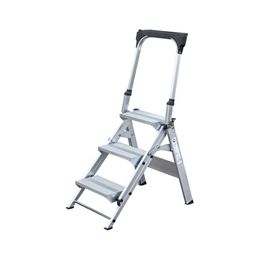 MUNK Aluminium-Klapptreppe klappbarem B&uuml;gel 3 Stufen (053103)