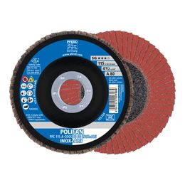 Pferd TOOLS POLIFAN F&auml;cherscheibe PFC 115x22,23 mm konisch A-COOL 80 SG INOX+ALU Edelstahl/Alu (67758115)