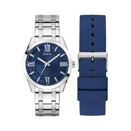 Guess Uhr 'Elliot' Herren Gr&ouml;&szlig;e One Size dunkelblau / silber