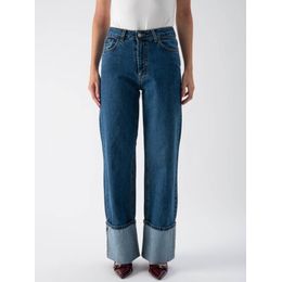 MND Jeans 'Blue Denim with Wide Cuffs' Damen Gr&ouml;&szlig;e 42 blue denim
