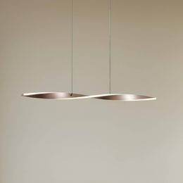 LINDBY LED-H&auml;ngeleuchte Jaren, schwarz/braun, 100 cm, CCT