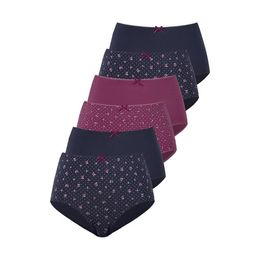 PETITE FLEUR BY LASCANA Taillenslip mehrfarbig Gr. 40/42 f&uuml;r Damen. Mit Schleife, Print. K&ouml;rpernah. Nachhaltig.