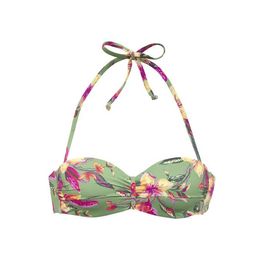 Lascana B&uuml;gel-Bandeau-Bikini-Top 'Malia' mehrfarbig Gr. 40 Cup E. Mit B&uuml;gel Und Mit Seitlichen St&auml;bchen