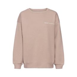 French Connection Sweatshirt beige Gr. 32/34 f&uuml;r Damen. Rundhals und Logodruck, Logoschriftzug, Druck. Bequem. Nachhaltig.
