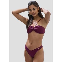 Copenhagen Studios Bandeau-Bikini-Top 'Nela' rot Gr. 34 Cup A/B. Ohne B&uuml;gel Und Mit Seitlichen St&auml;bchen. Nachhaltig.