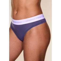Copenhagen Studios String blau Gr. S (36) f&uuml;r Damen. Mit Logobund. K&ouml;rpernah. Nachhaltig.
