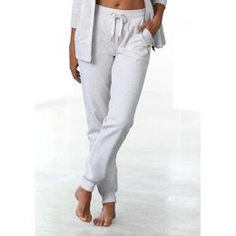 BENCH. LOUNGEWEAR Loungehose mehrfarbig Gr. 36/38 f&uuml;r Damen. Mit Logodruck, Logoschriftzug. Basic. Nachhaltig.