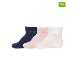 Ewers 3er-Set: Socken in Dunkelblau/ Rosa/ Beige - 36% | Gr&ouml;&szlig;e 16/17 | Babysocken-strumpfhosen