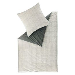 Esprit Renforc&eacute;-Bettw&auml;sche-Set "Grid" in Grau - 56% | Gr&ouml;&szlig;e 140x200 cm | Bettwaesche-bettwaren